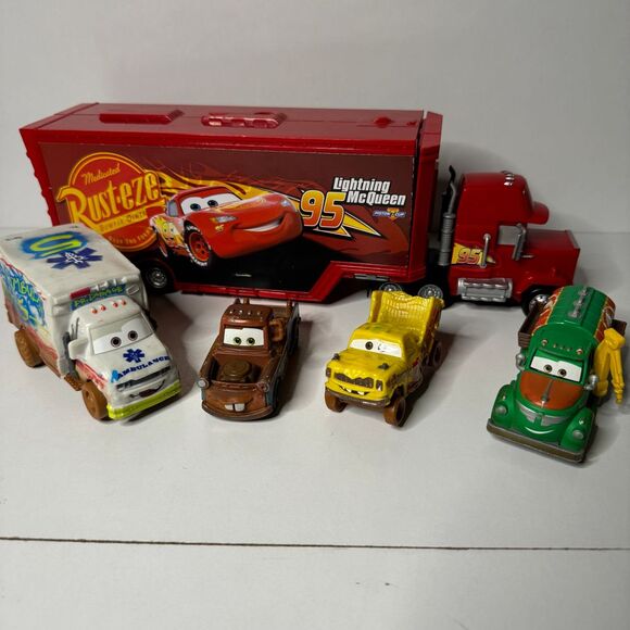 Disney | Toys | Disney Pixar Cars Lot Of 5 Mack Chug Dr Damage Taco ...